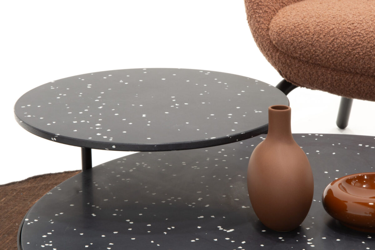 Orbit Table - Recycled plastic and glass table - Frovi