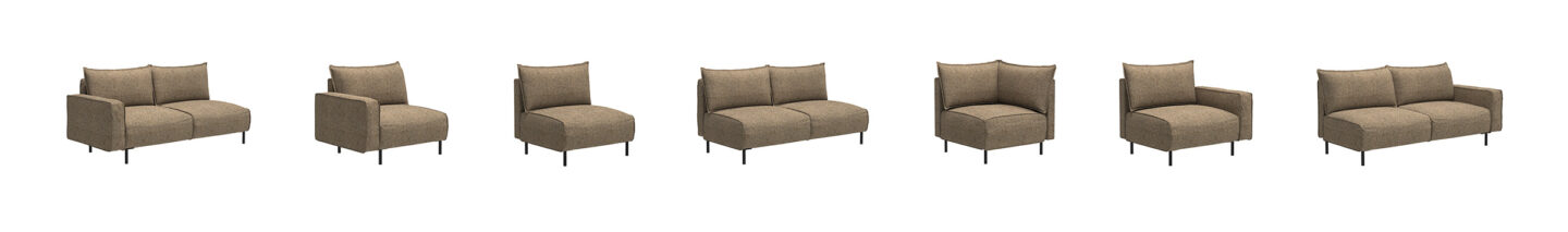 Introducing the Snug Modular Sofa - Seven Unit Options Available - Frovi
